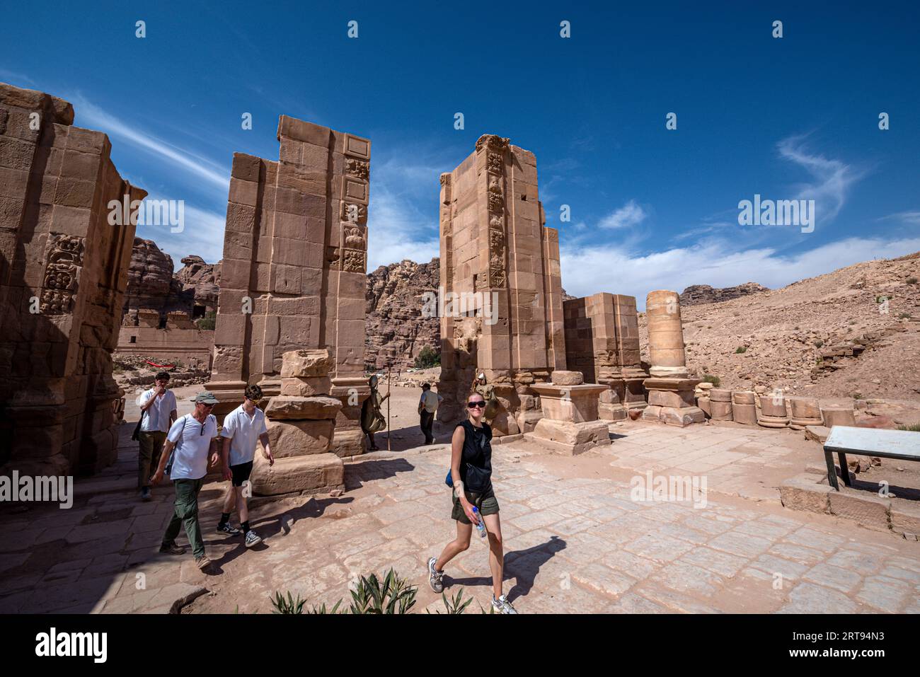 The Temple, Petra archaeological site, Jordan Stock Photo - Alamy