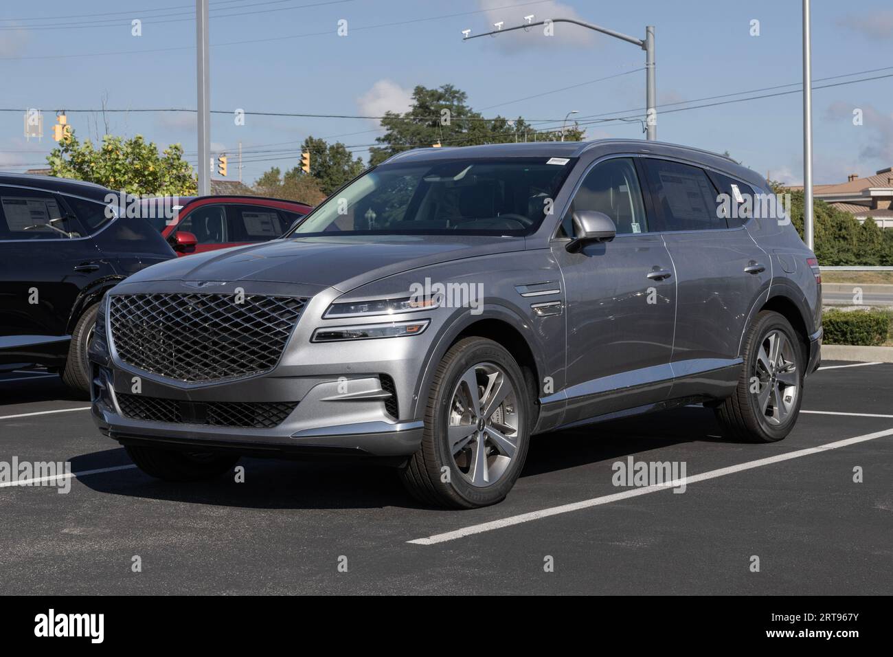 Noblesville - September 10, 2023: Genesis GV80 3.5T V-6 AWD display at a dealership. Genesis ...