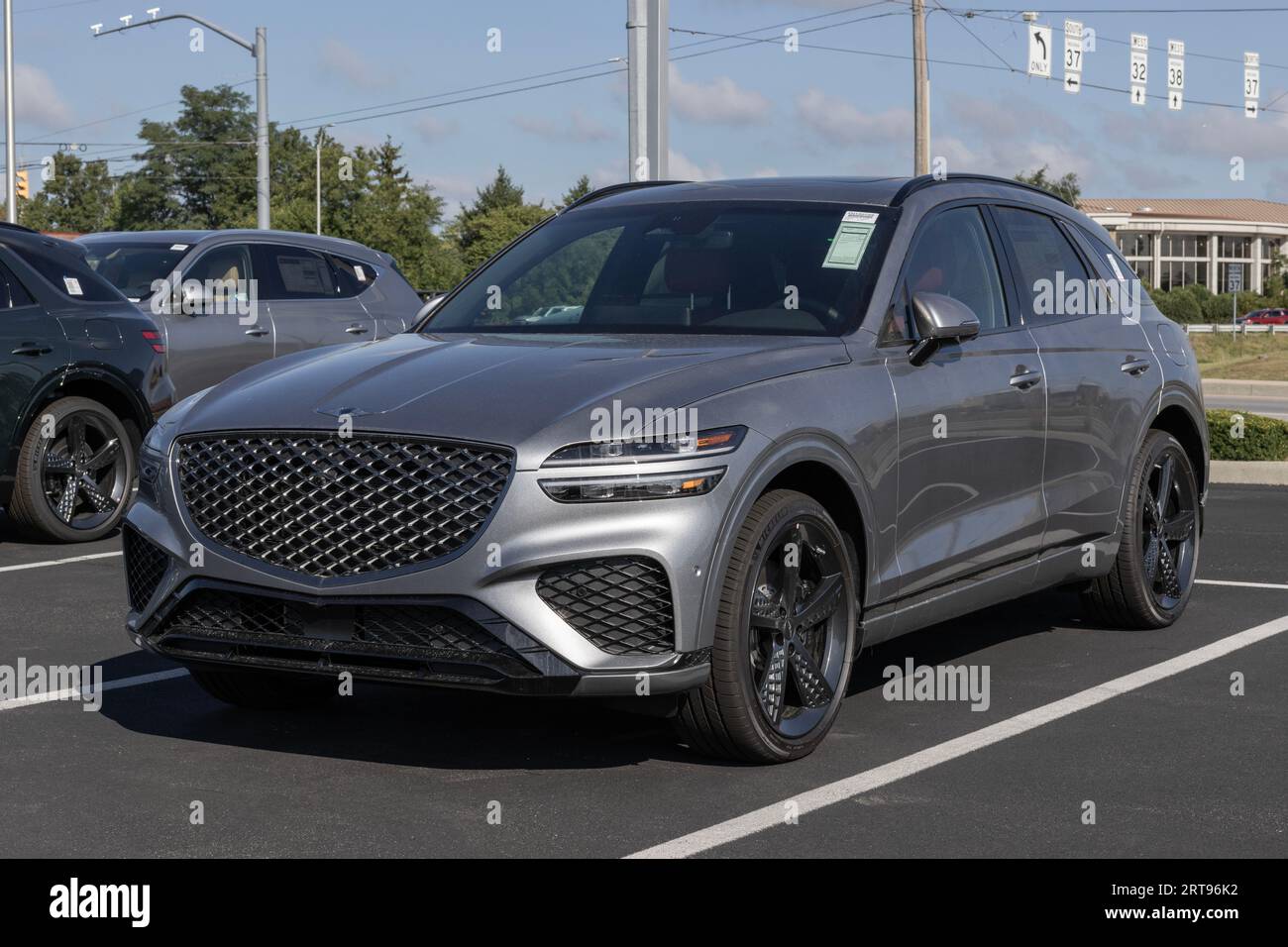 Noblesville - September 10, 2023: Genesis GV80 2.5T V-6 AWD display at a dealership. Genesis ...