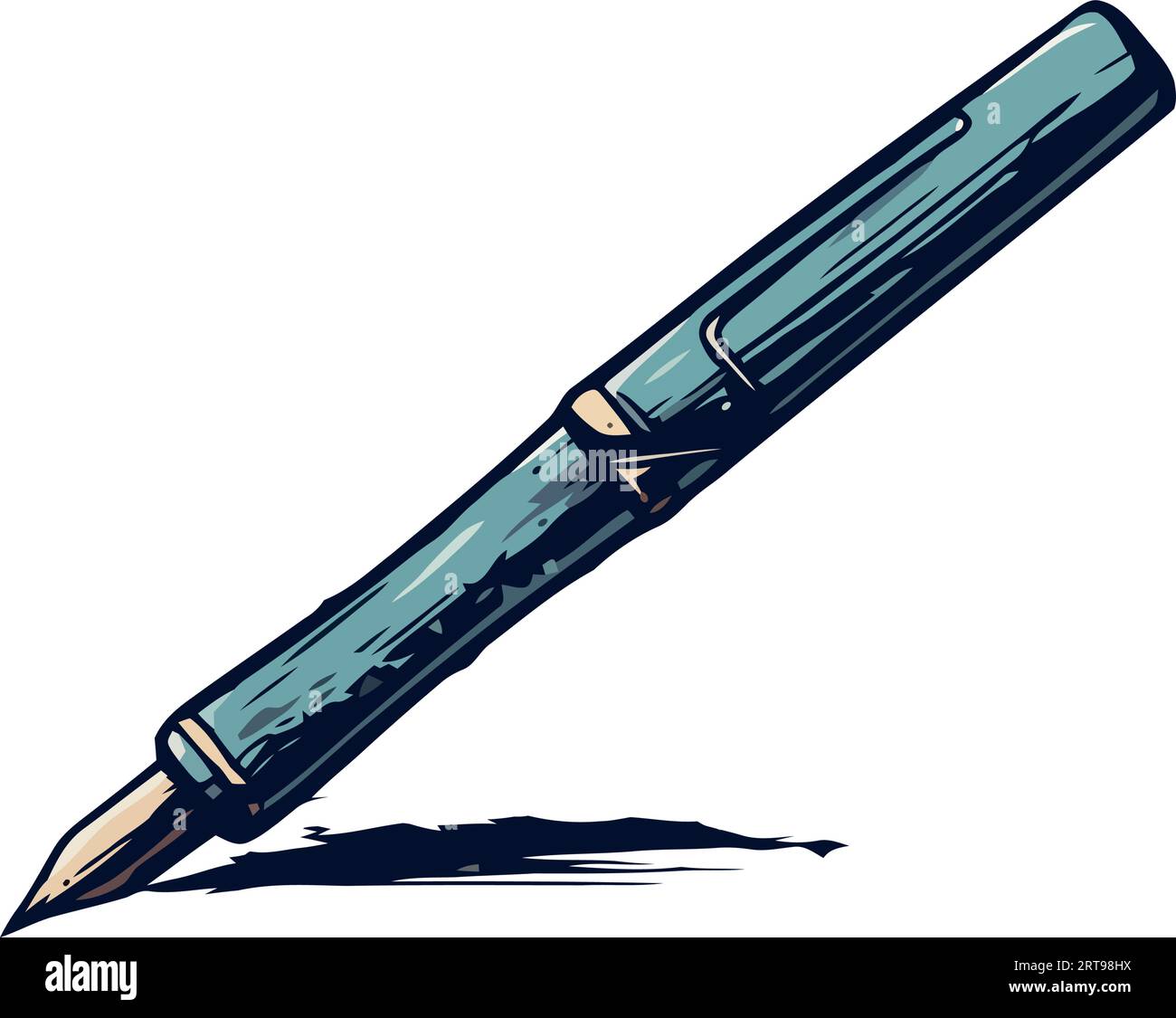 Blue pen sketch on blank paper background Stock Vector Image & Art - Alamy