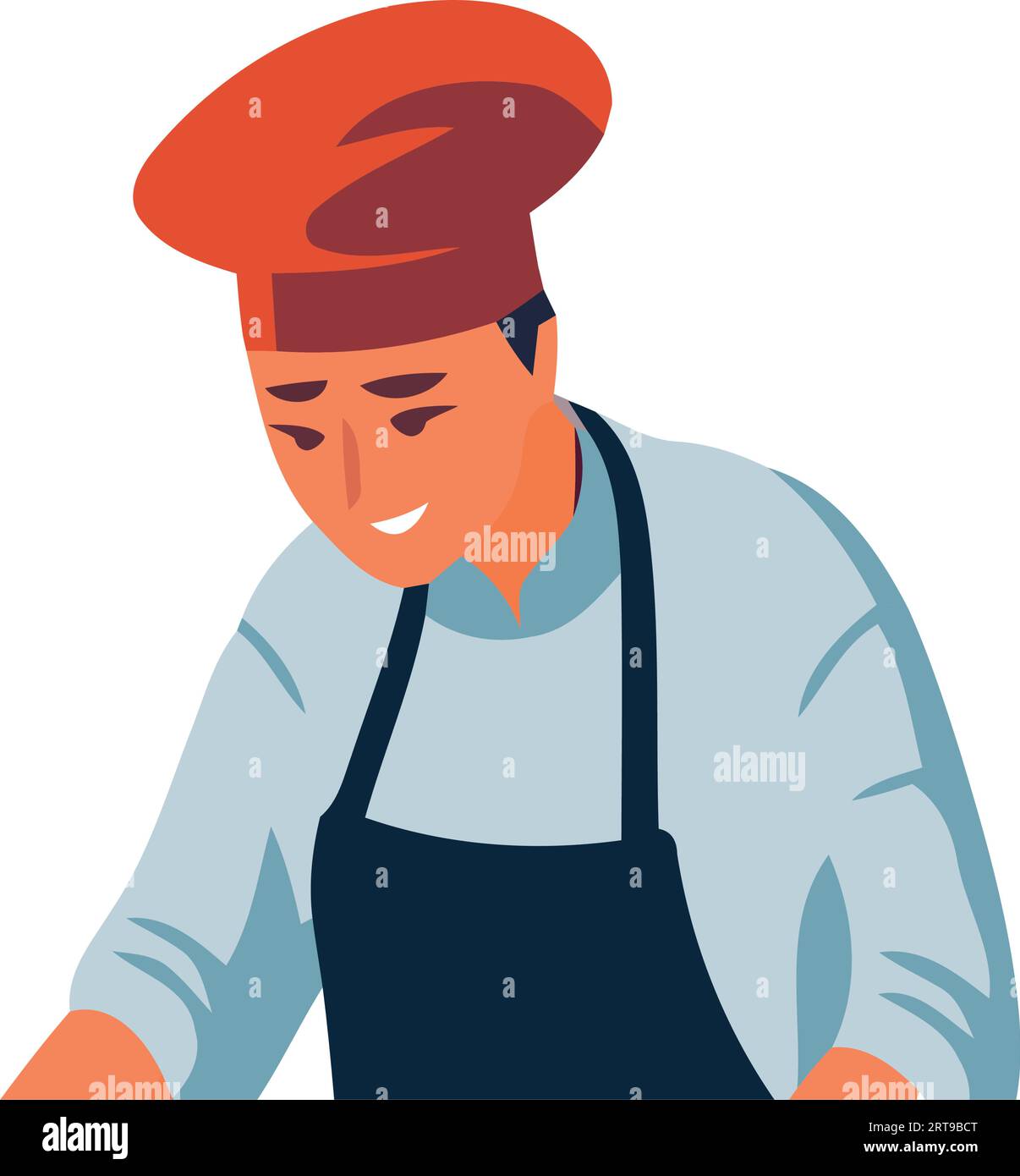One smiling chef in uniform cooking food Stock Vector Image & Art - Alamy