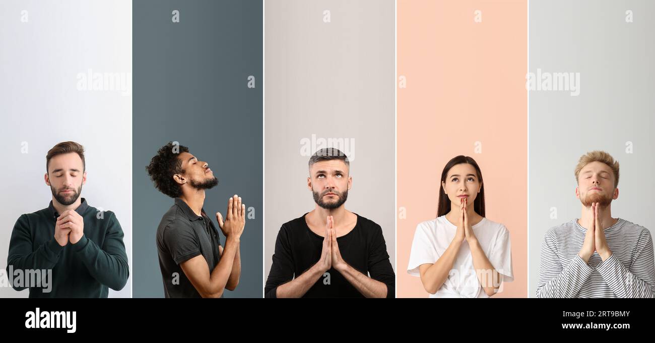 Set religious people pray hi-res stock photography and images - Alamy