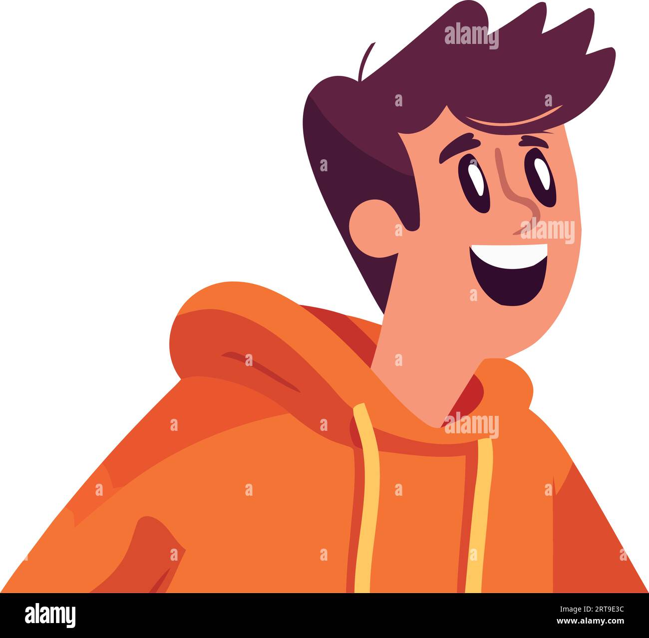Smiling cartoon boy in hoodie clothes Stock Vector Image & Art - Alamy