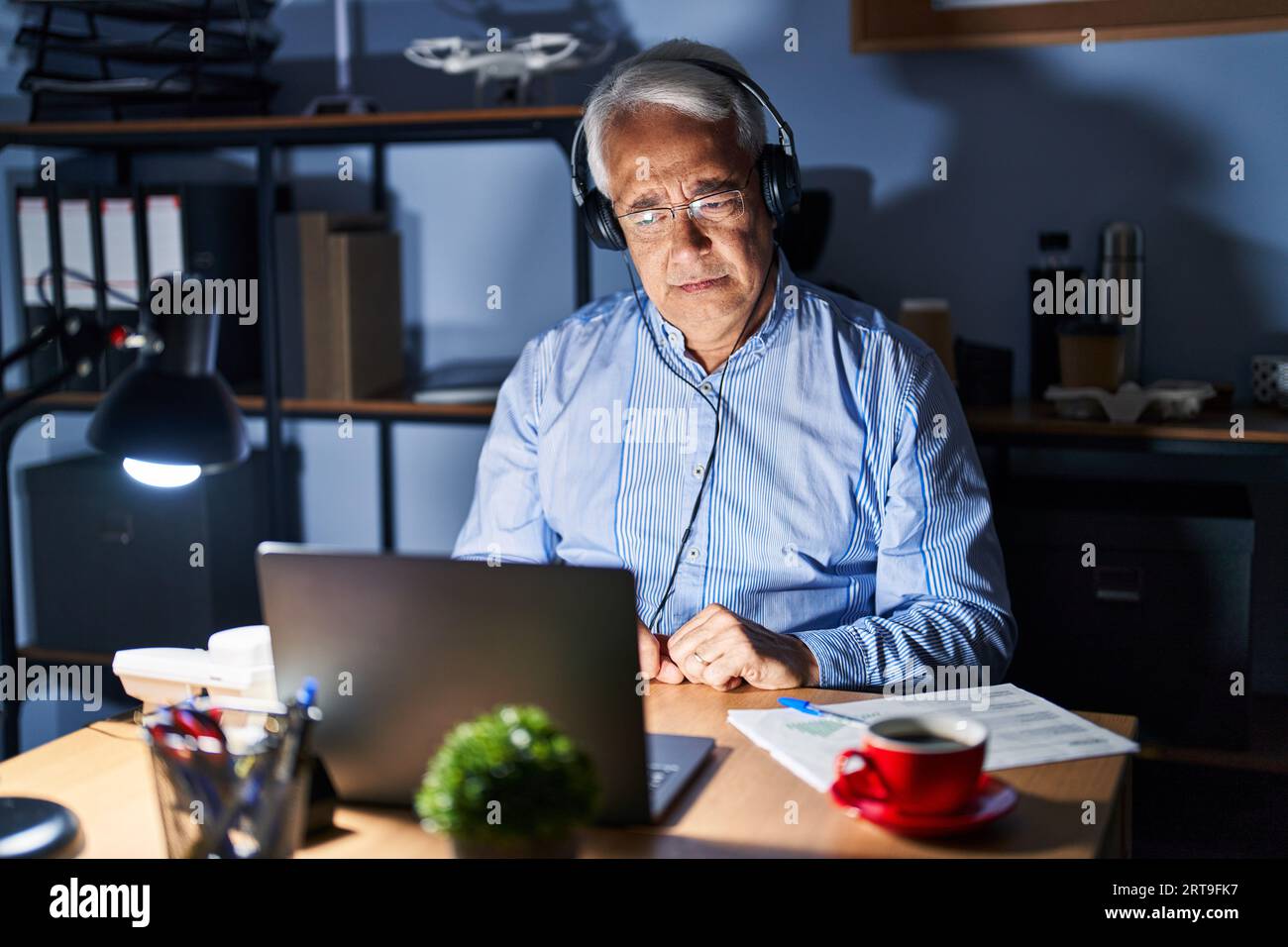 Night working distress hi-res stock photography and images - Alamy