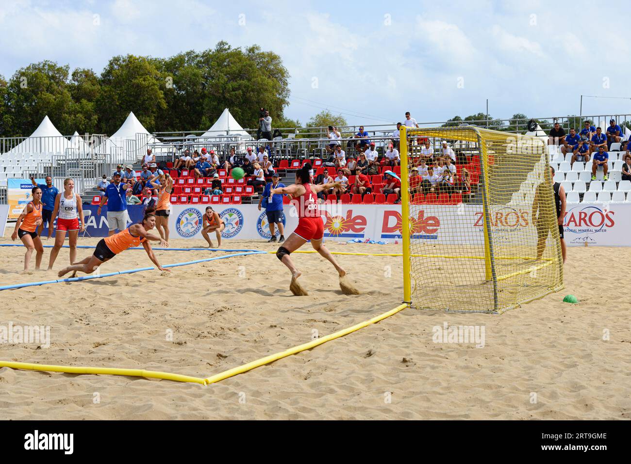 Heraklion Crete Greece, 9 September 2023. 3rd Mediterranean Beach Games at Karteros Beach Sports ...