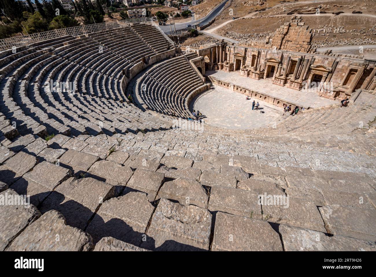 South Theater, Jerash archaeological site, Jordan Stock Photo - Alamy