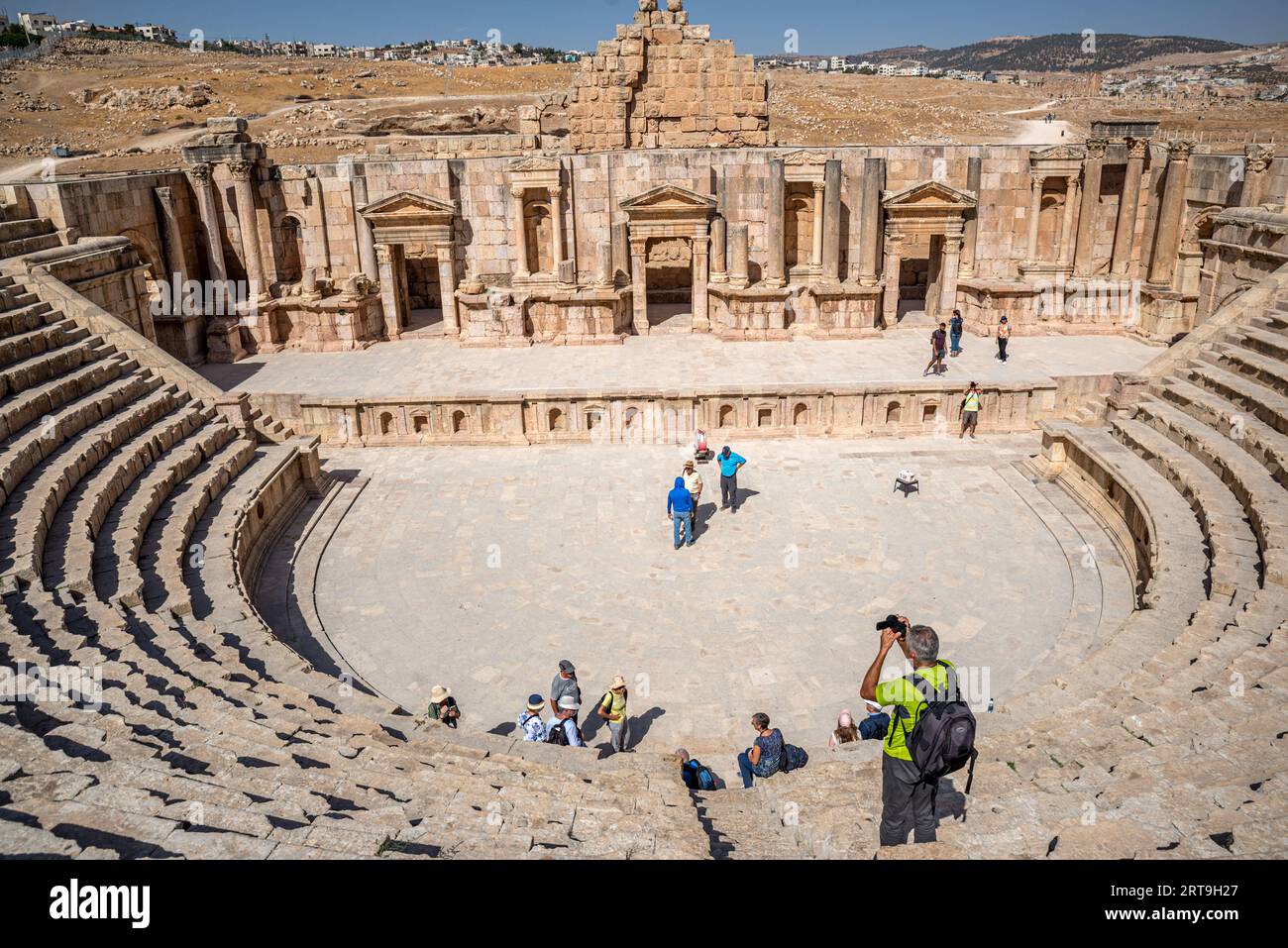 South Theater, Jerash archaeological site, Jordan Stock Photo - Alamy