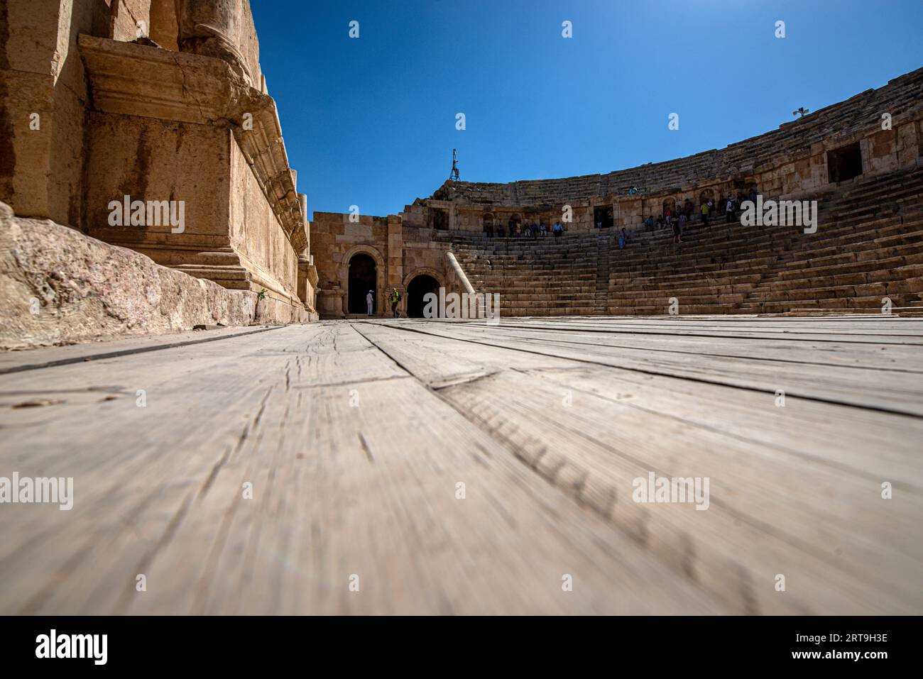 Roman North Theater, Jerash archaeological site, Jordan Stock Photo - Alamy