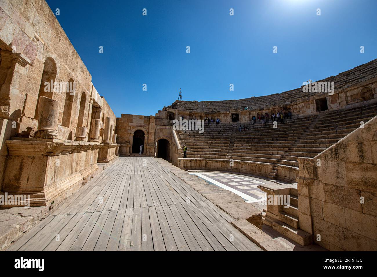 Roman North Theater, Jerash archaeological site, Jordan Stock Photo - Alamy