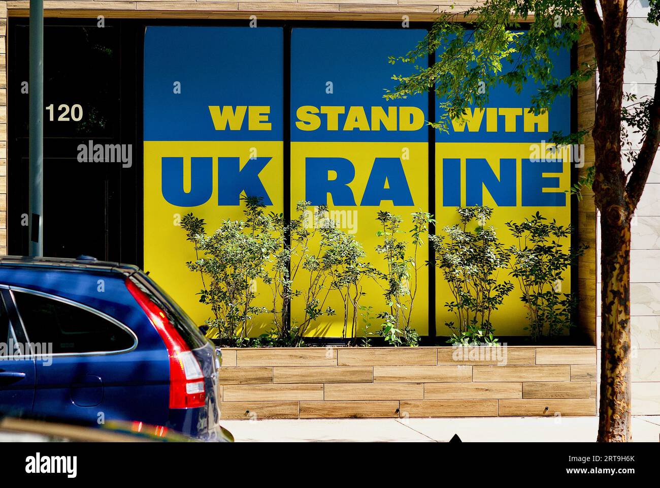 Merrifield, Virginia, USA - September 5, 2023: A large “We Stand With ...