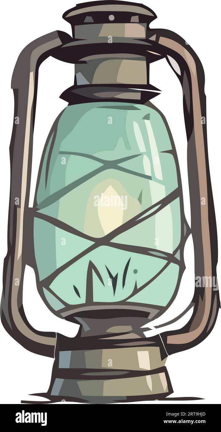 Ancient lantern illuminated by a glowing flame Stock Vector Image & Art ...