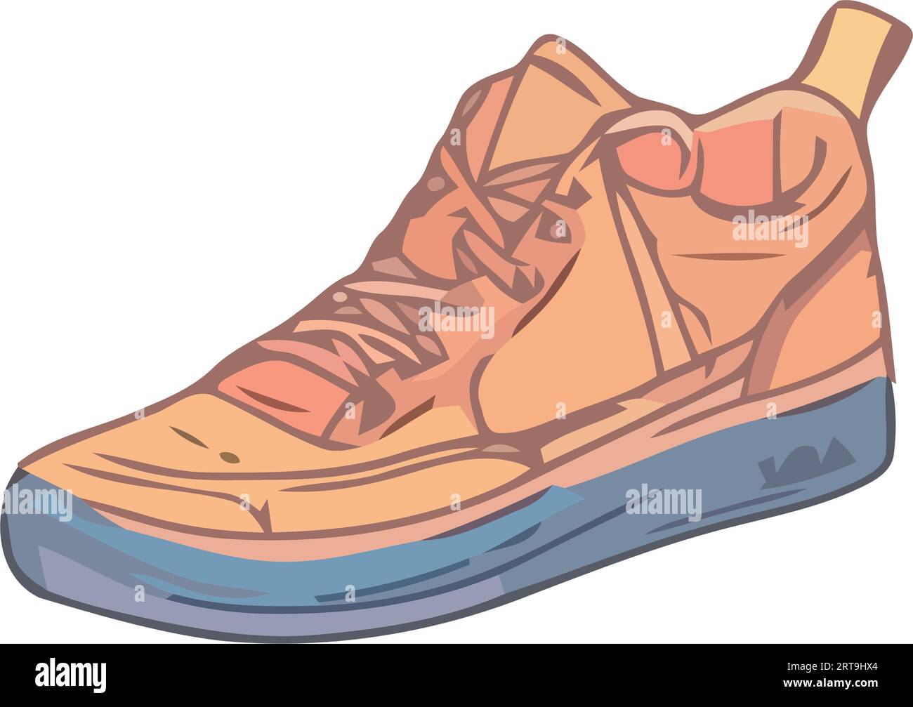 Sports shoe icon with yellow shoelaces vector design Stock Vector Image ...