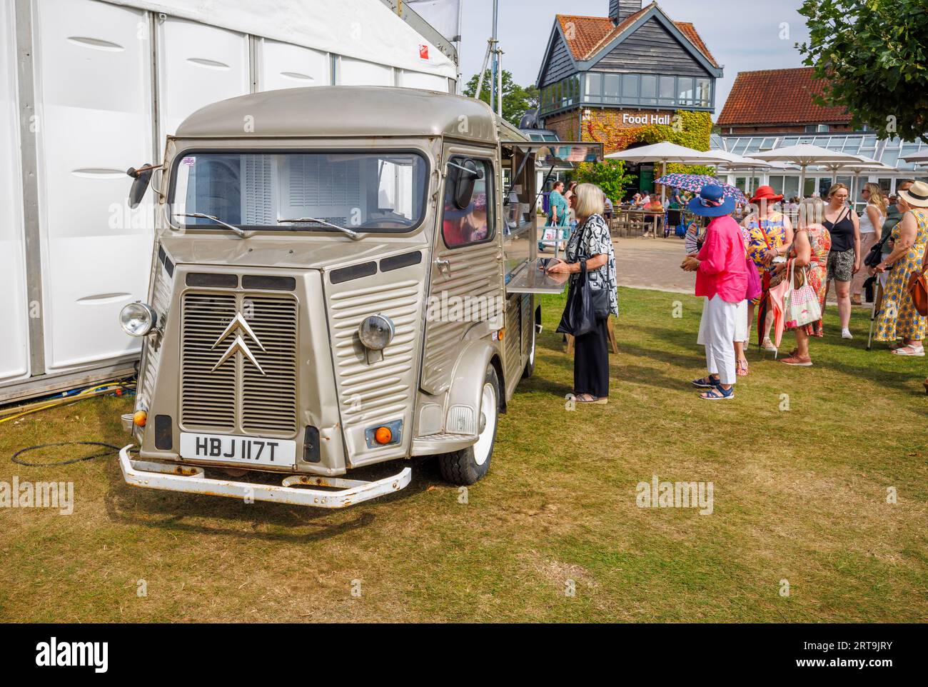 Vintage Citroen mobile ice-cream van and snack bar at the RHS Wisley ...