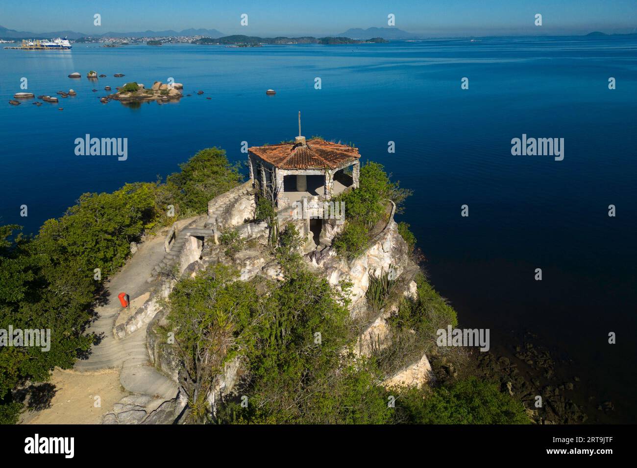 Aerial View of Observation Point at Paqueta Island Inside the Guanabara ...