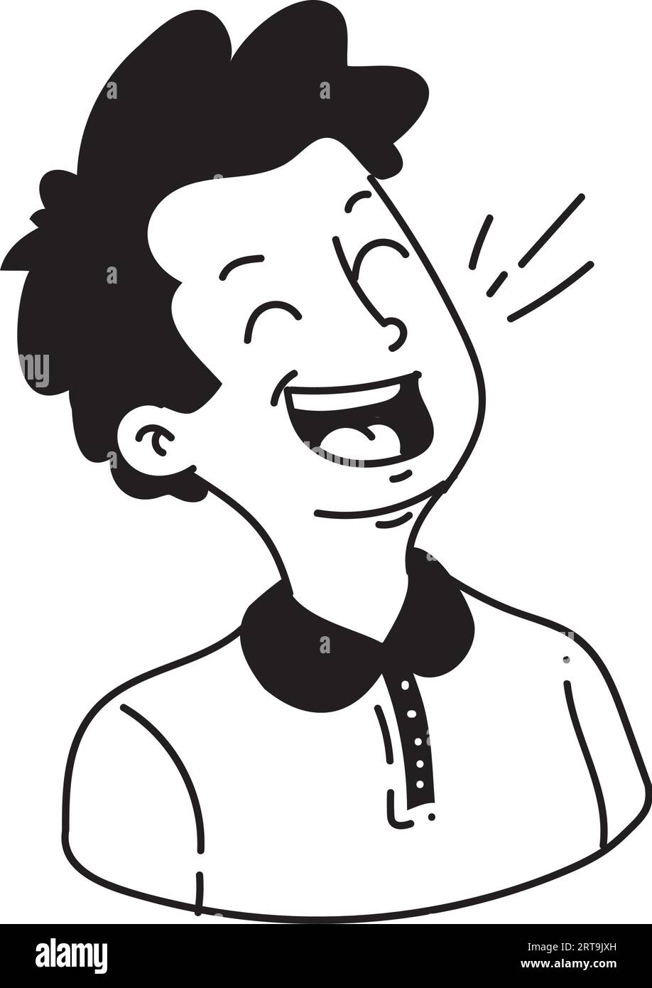 man laughing illustration Stock Vector Image & Art - Alamy