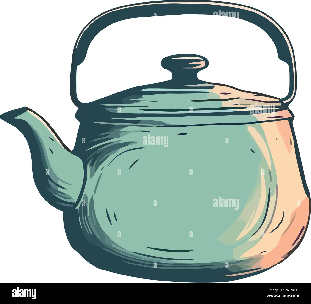 Old fashioned teapot Stock Vector Images - Alamy