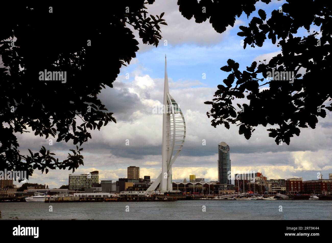 SPINNAKER TOWER FROM THE FALKLANDS GARDENS, PORTSMOUTH HARBOUR ...