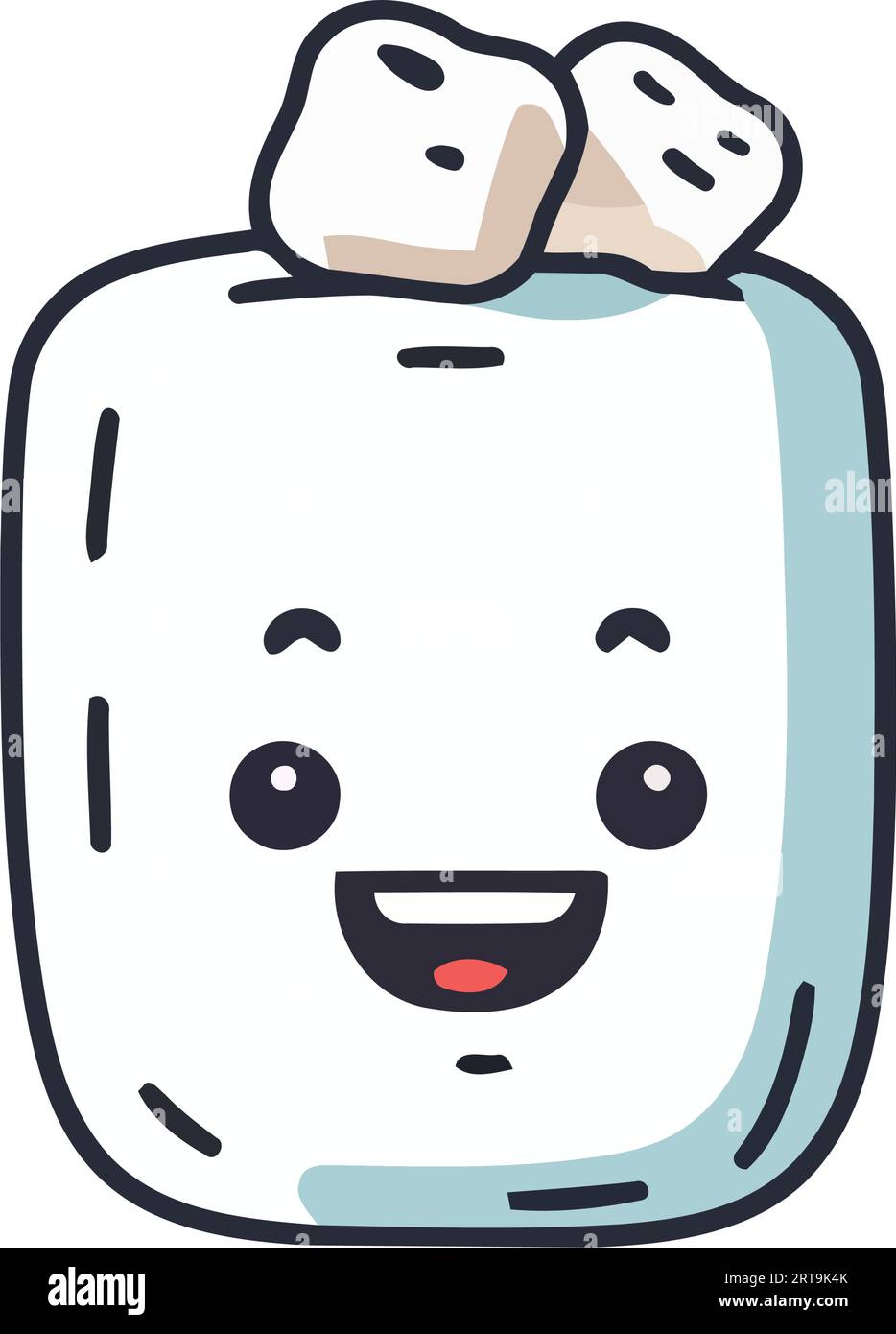 Cute sugar cube character Stock Vector Images - Alamy