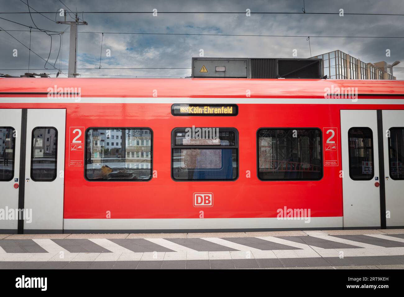 Picture of the DB logo of Deutsche Bahn on a Koln S-Bahn EMU train in ...