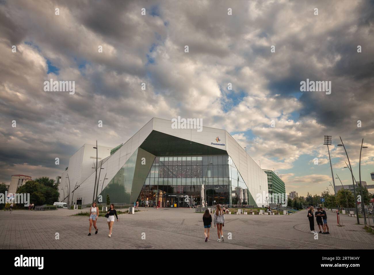 Picture of the entrance to promenada shopping mall in Novi Sad, Serbia ...