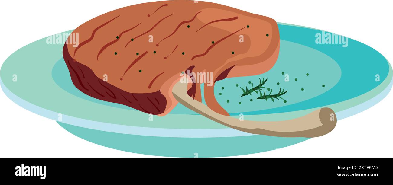 Ribeye and and cooked Stock Vector Images - Alamy