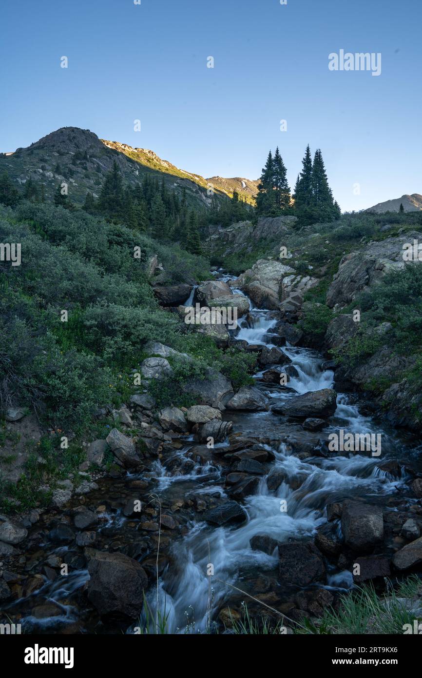 Snow Melt Running off mountains in Colorado Stock Photo - Alamy