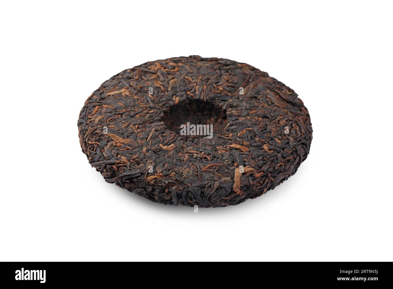 Disc shaped traditional Chinese pu-erh tea isolated on white Stock ...