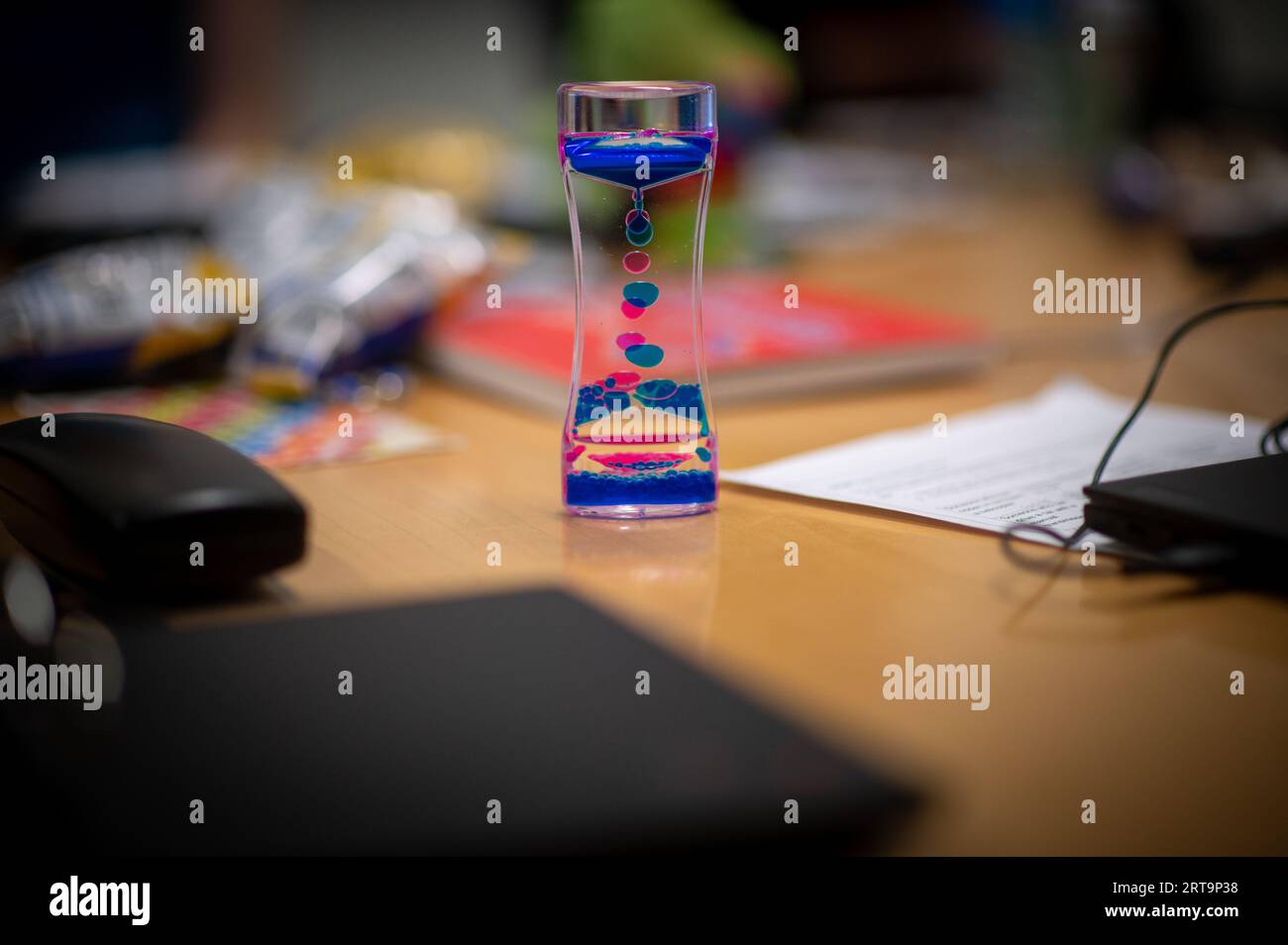 Plastic toy on a desk Stock Photo - Alamy