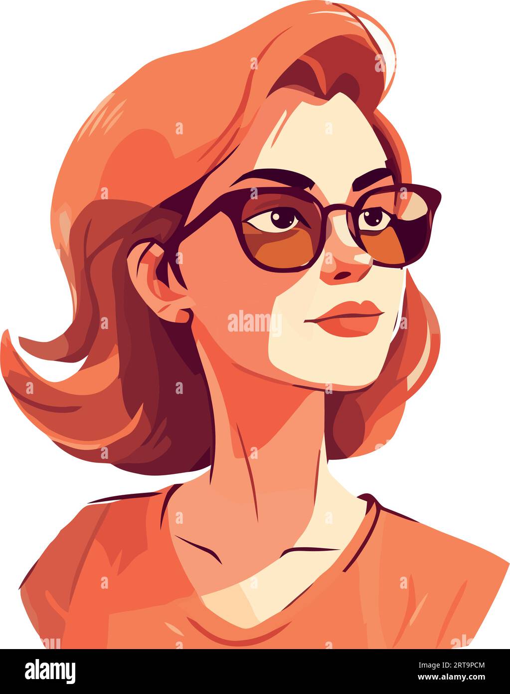 Cheerful young woman sunglasses Stock Vector Images - Alamy