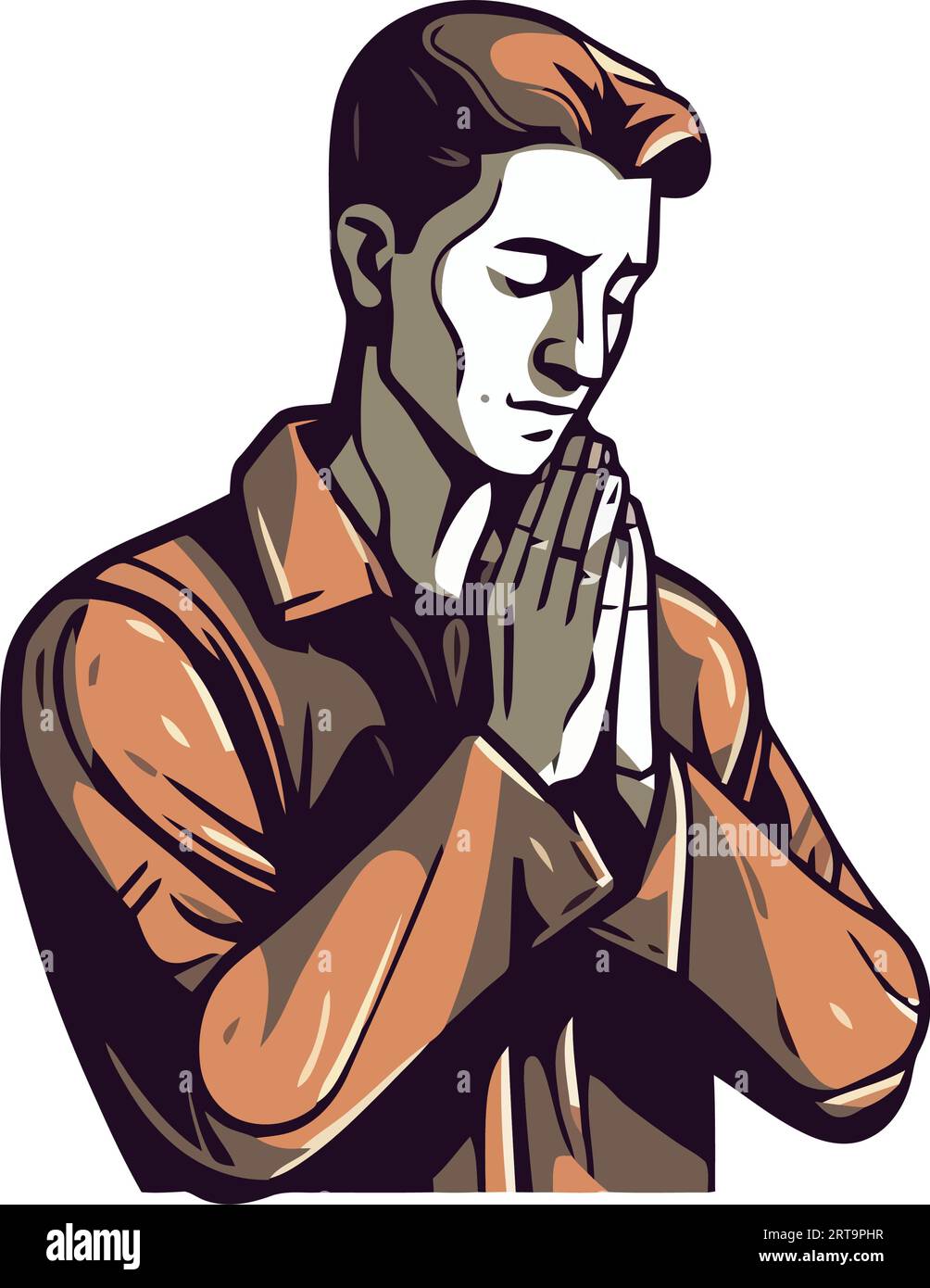 One man praying to God for success Stock Vector Image & Art - Alamy