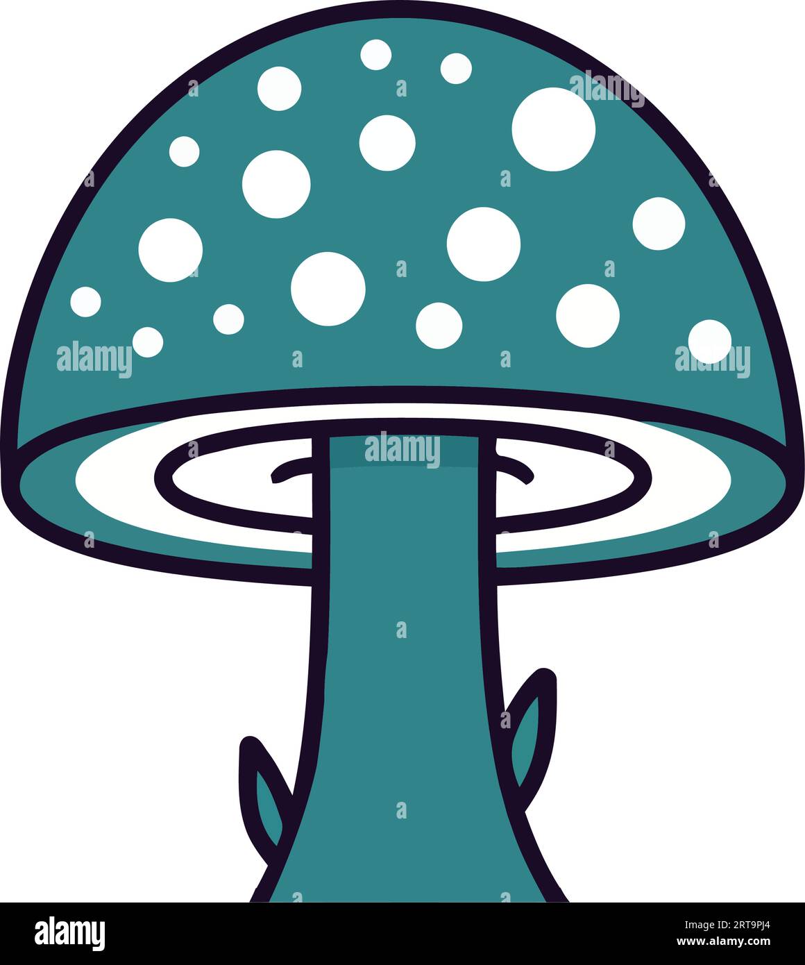 Illustration of cartoon toadstool in autumn forest season Stock Vector ...