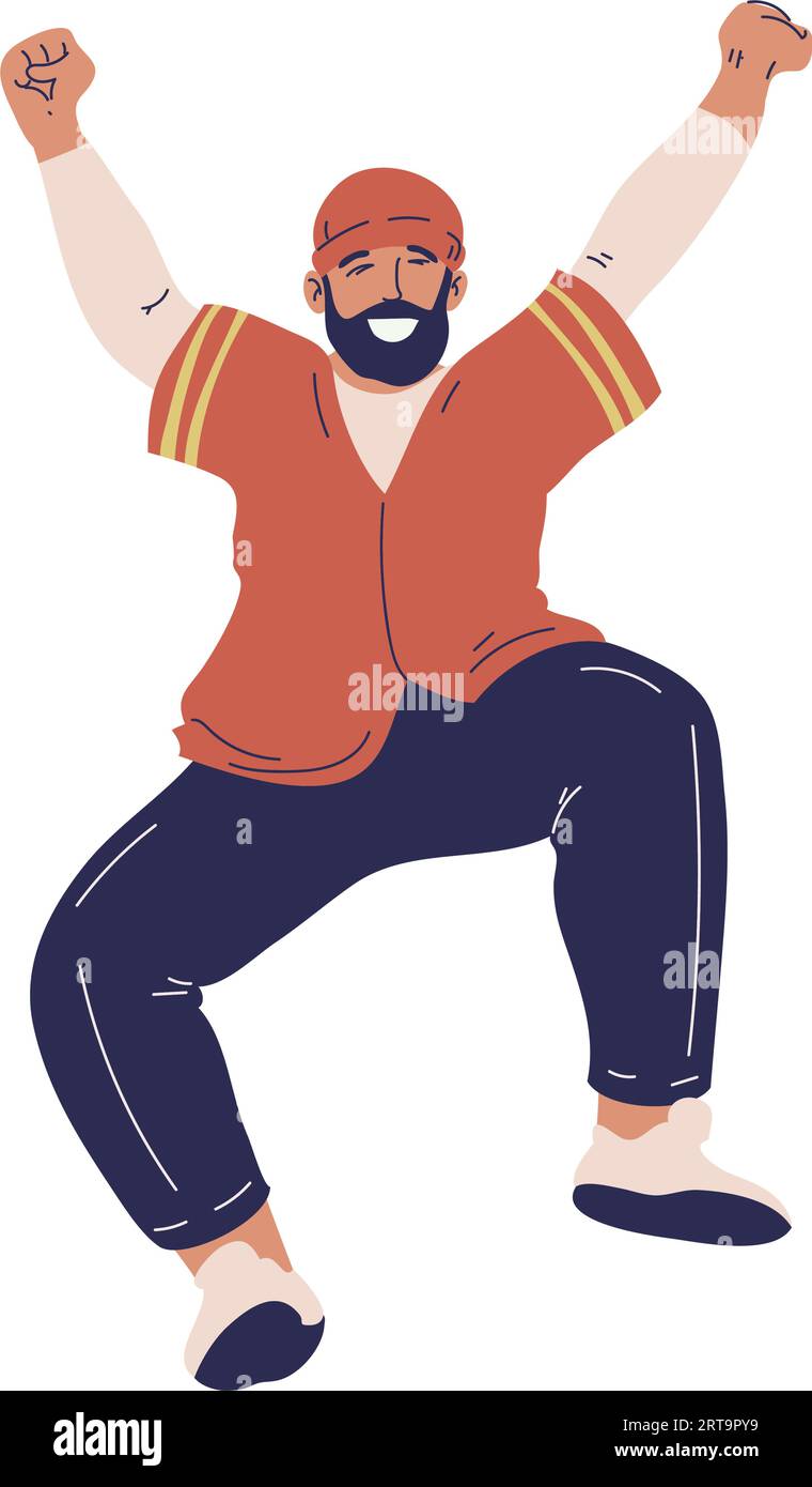 Jumping young man party Stock Vector Images - Alamy