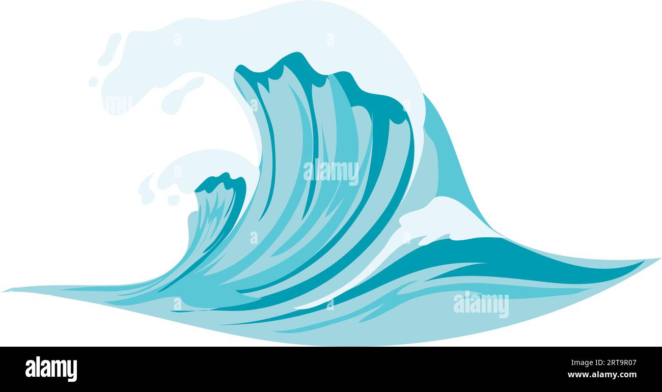 blue ocean wave illustration Stock Vector Image & Art - Alamy