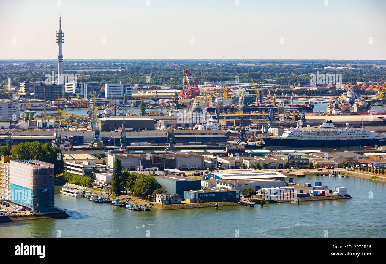 Impressive view of port of Rotterdam, Netherlands Stock Photo - Alamy