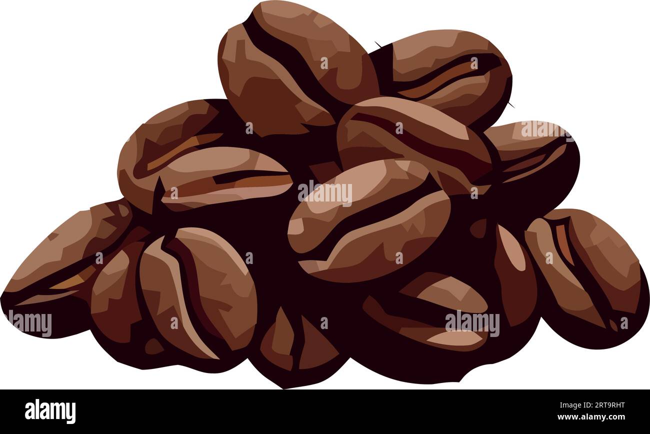 Gourmet coffee bean illustration on organic backdrop Stock Vector Image ...