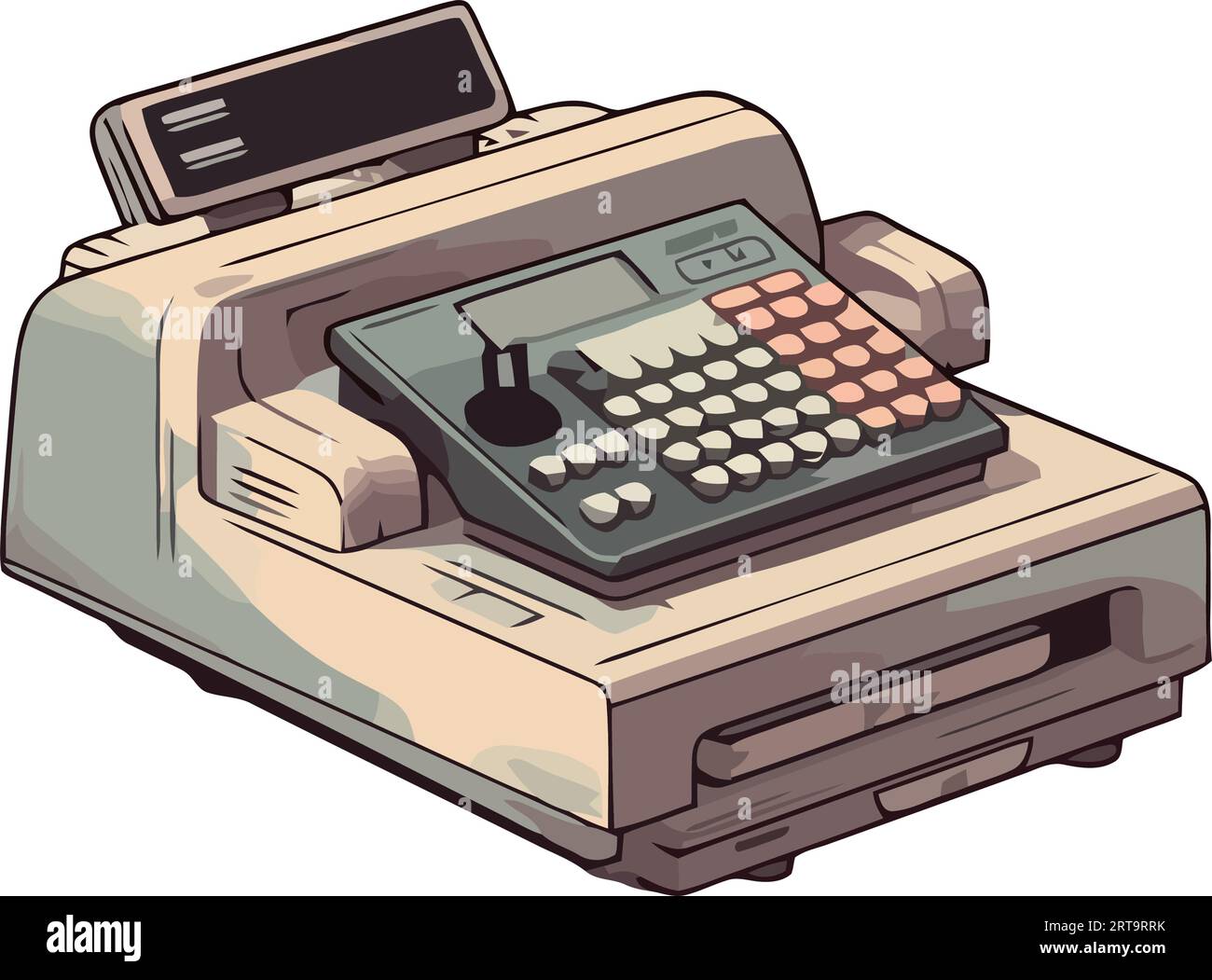 Obsolete typewriter symbolizes old fashioned icon Stock Vector Image ...
