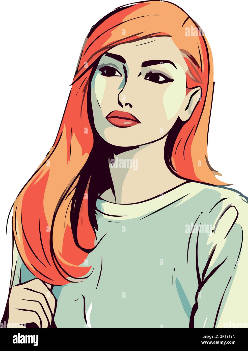 Blonde woman smiling at camera Stock Vector Images - Alamy