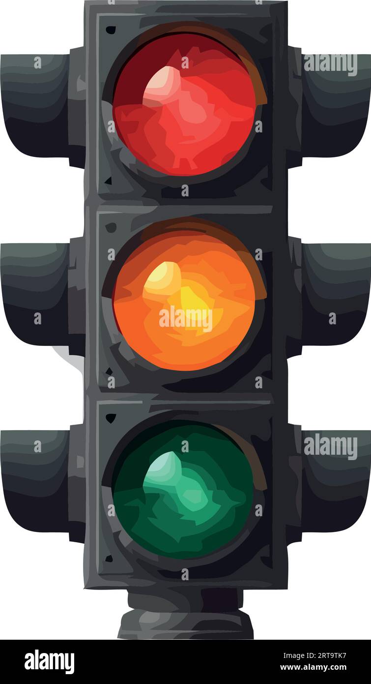Stop sign controls traffic at dangerous crossroad Stock Vector Image ...