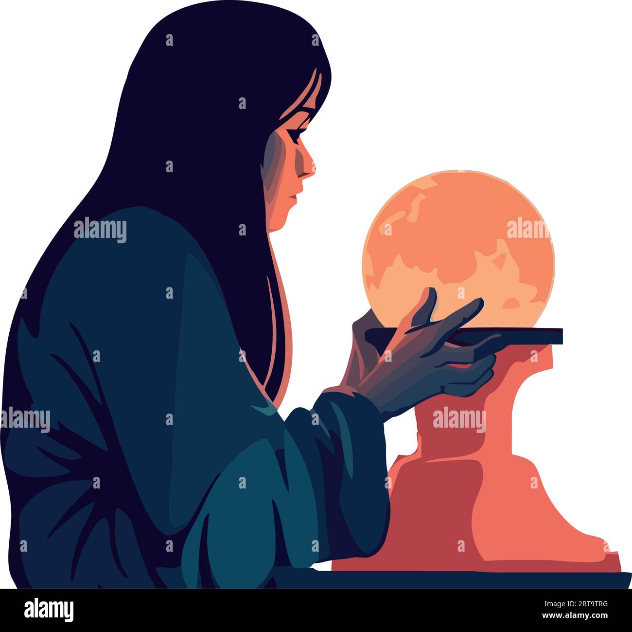 Fortune teller magical woman Cut Out Stock Images & Pictures - Alamy