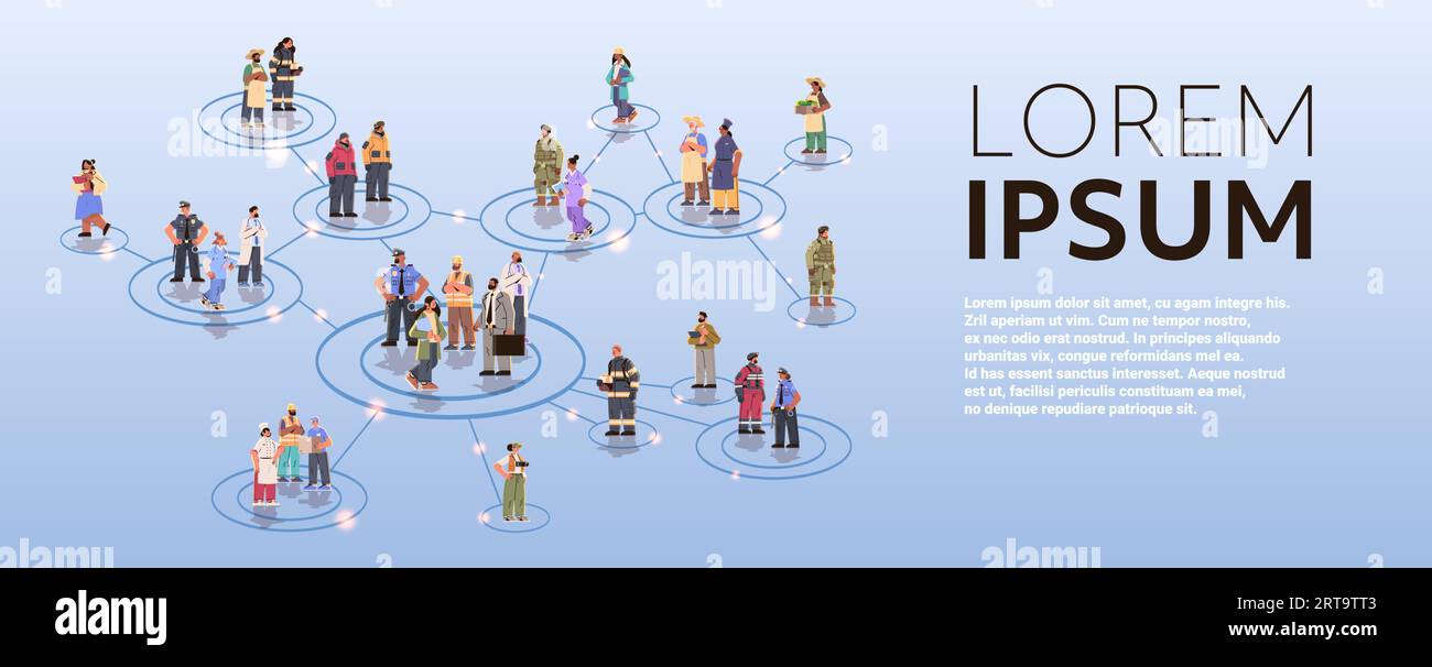 set different occupation people diverse workers of various professions ...