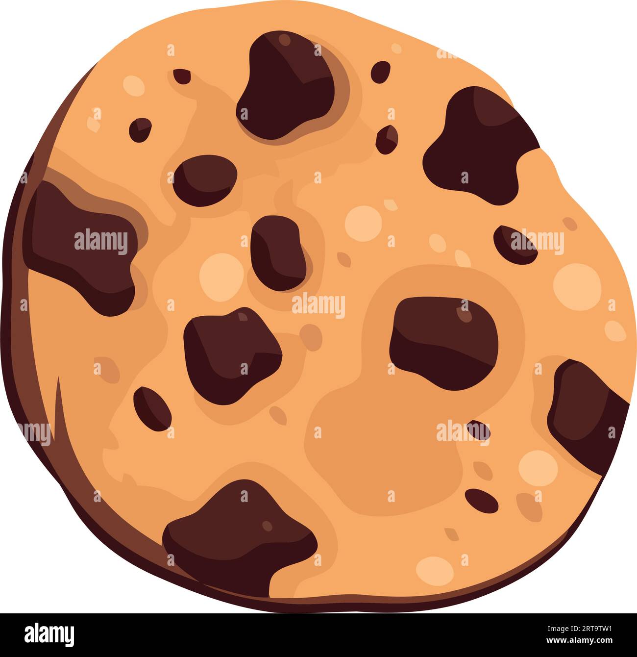 Gourmet chocolate dessert icon on white background Stock Vector Image ...