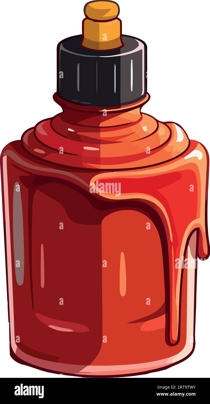 Liquid bottle with yellow drop illustration Stock Vector Image & Art ...