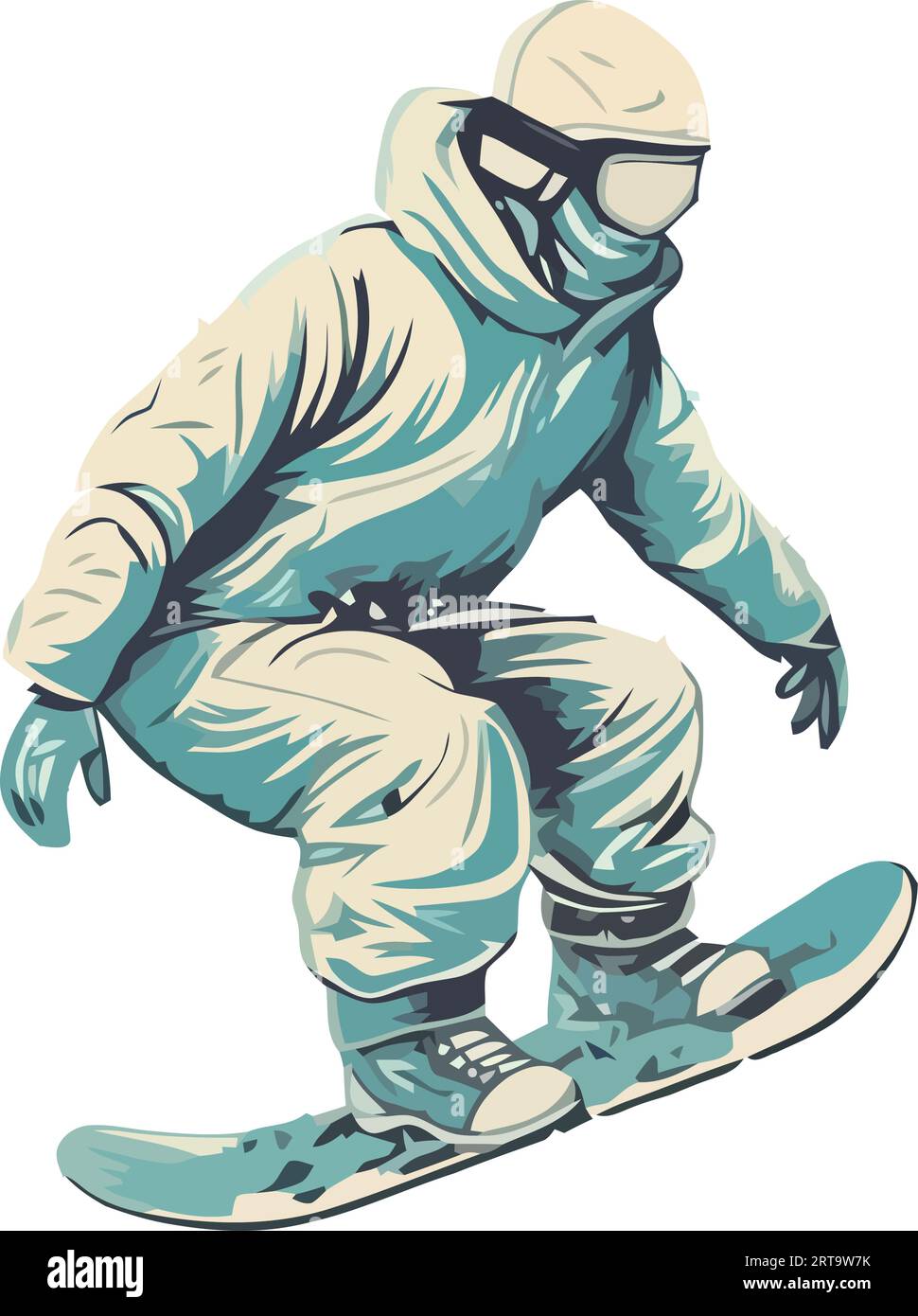 One person snowboarding with speed and fun Stock Vector Image & Art - Alamy