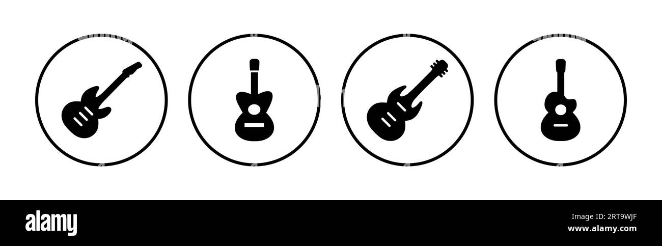 Guitar icon vector. musical instrument sign Stock Vector Image & Art ...