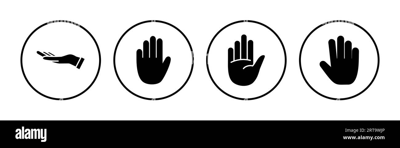 Click hand icon sign symbols Black and White Stock Photos & Images - Alamy