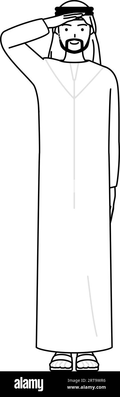 Muslim Man making a salute, Vector Illustration Stock Vector Image ...