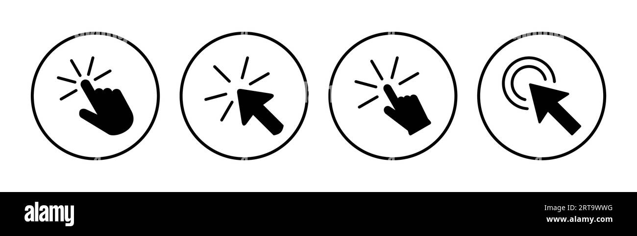 Click icon vector. cursor icon vector. pointer sign Stock Vector Image ...