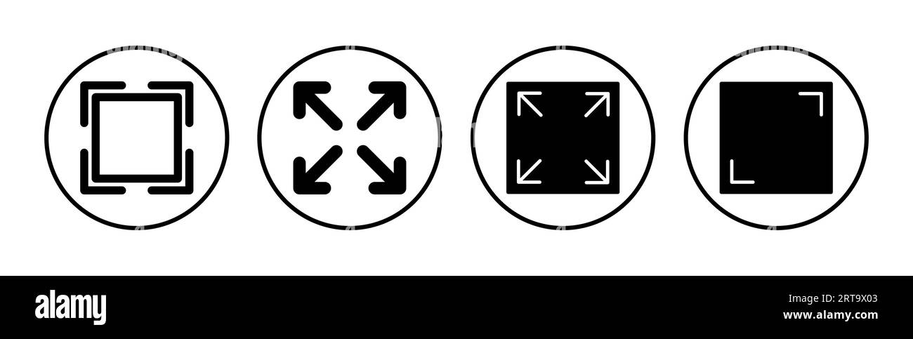 Fullscreen icon vector. expand fullscreen icon Stock Vector Image & Art ...