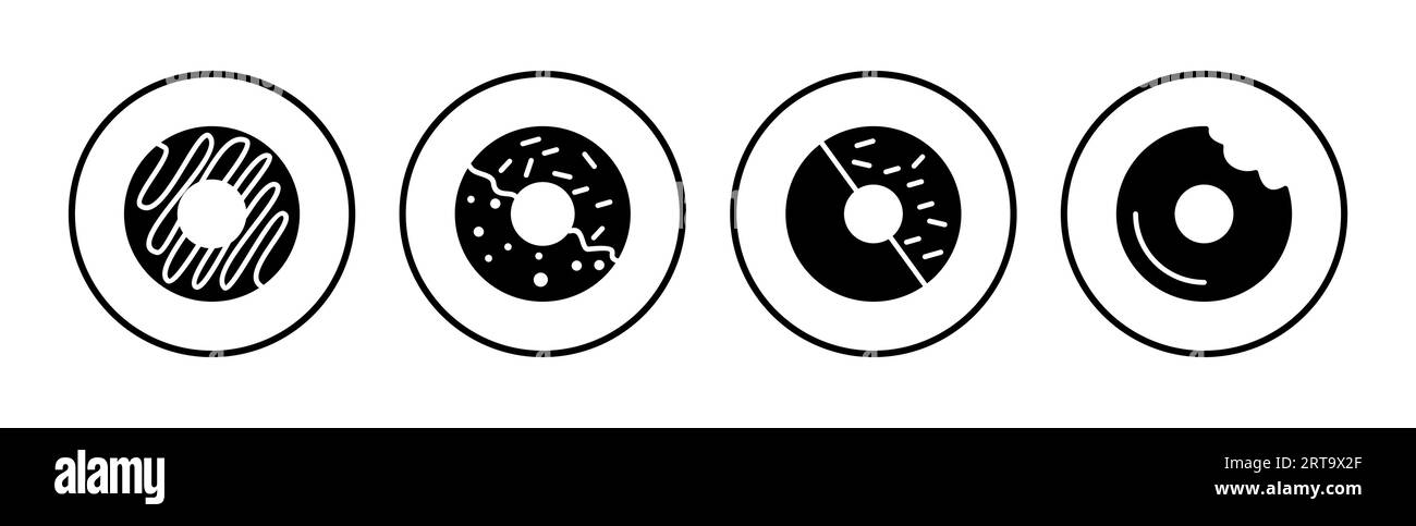 Donut icon vector. doughnut icon. donut logo Stock Vector Image & Art ...