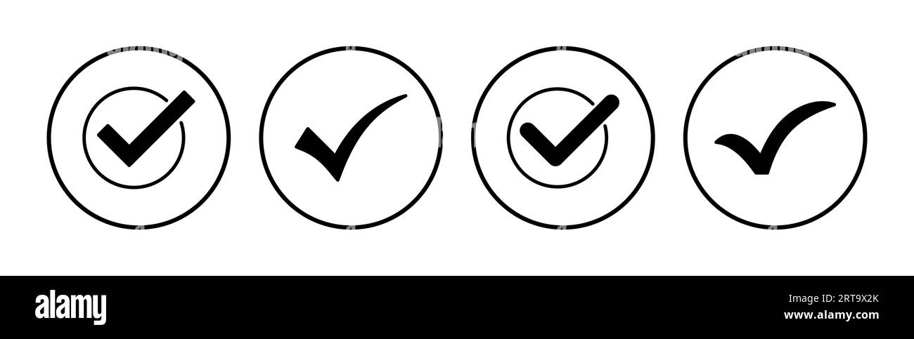 check icon vector. check mark icon. check list button icon Stock Vector ...